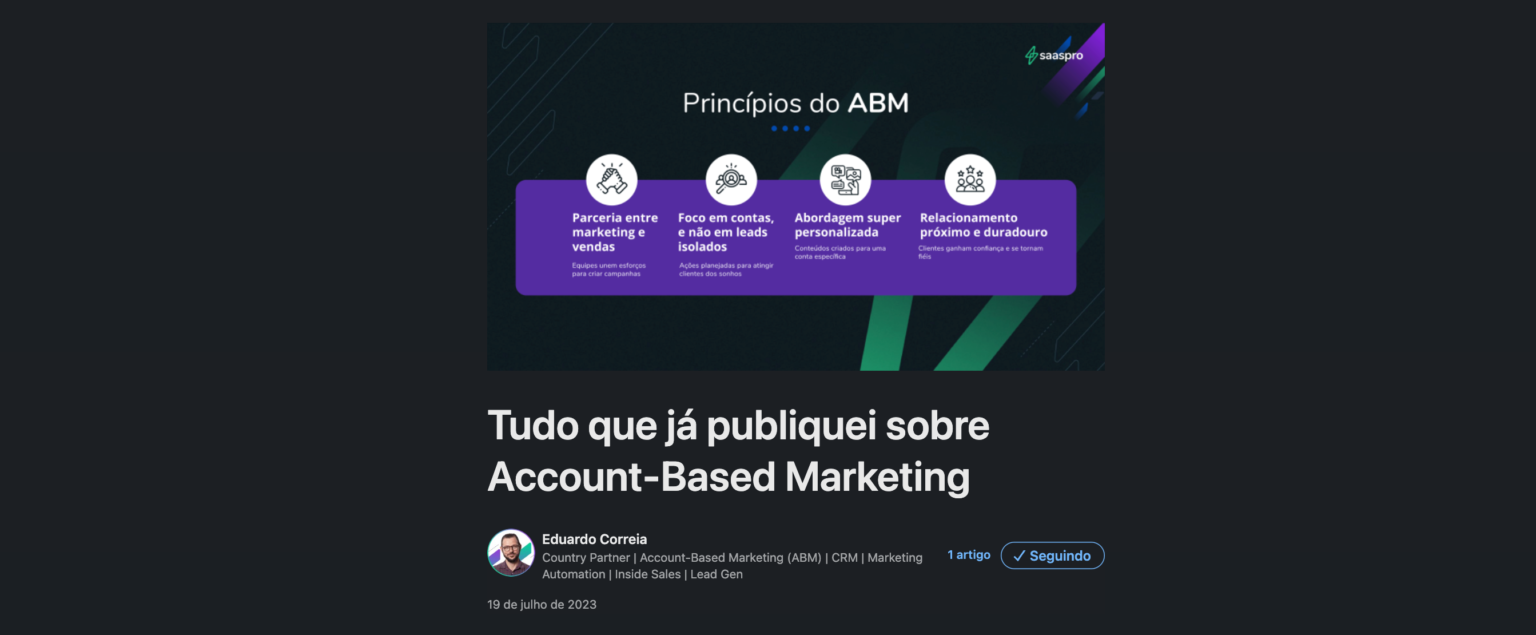 Account-Based Marketing na Prática! - Saaspro